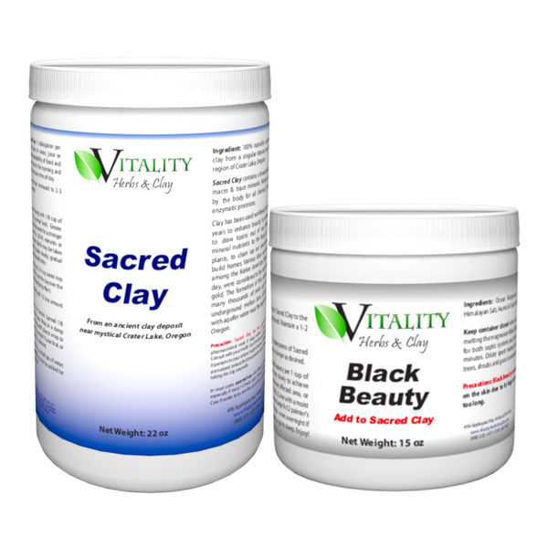 Bath Kit - Sacred Clay & Black Beauty Bath Additive - Vital Life Essentials